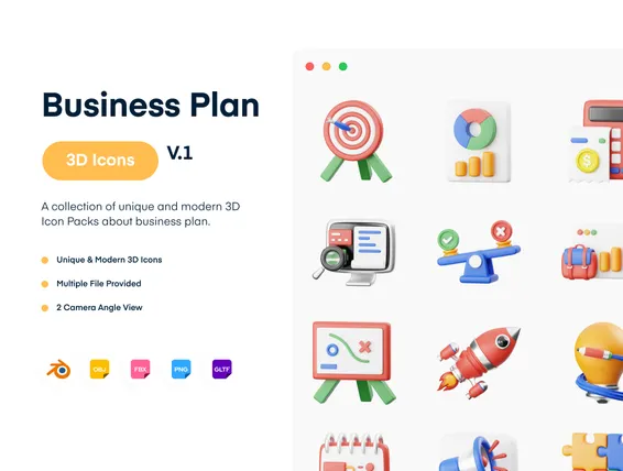 Premium Business Plan 3D Illustration pack from Business 3D Illustrations