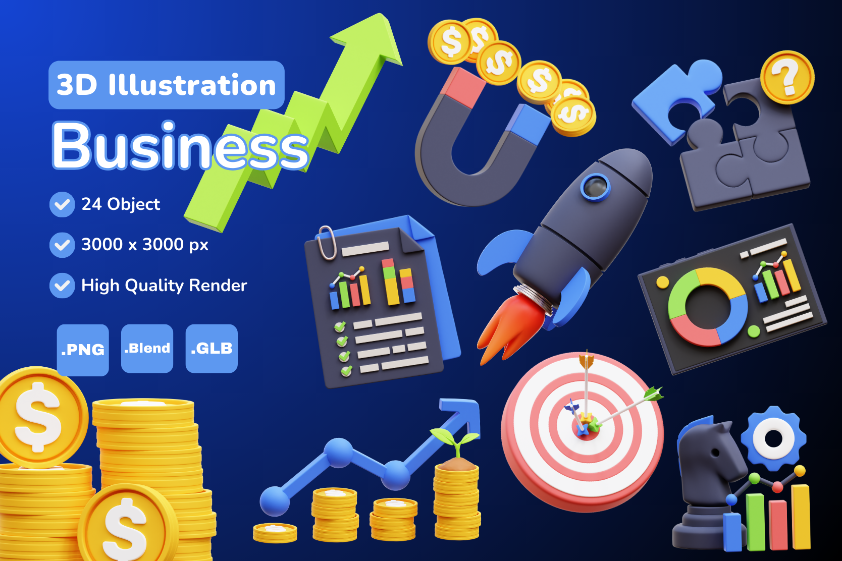 Business 3D Icon Pack - 24 Free Download Business 3D Icons | IconScout