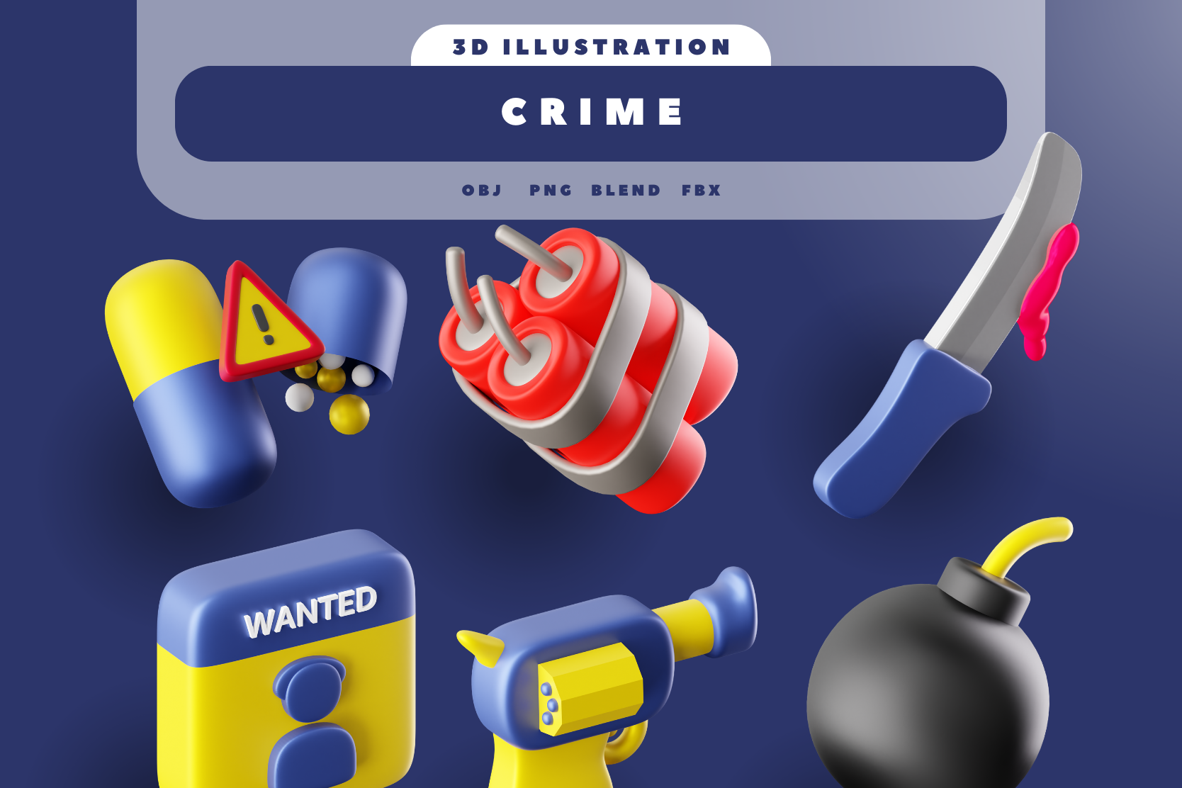 Crime 3D Icon Pack - 20 Free Download Crime & Security 3D Icons | IconScout