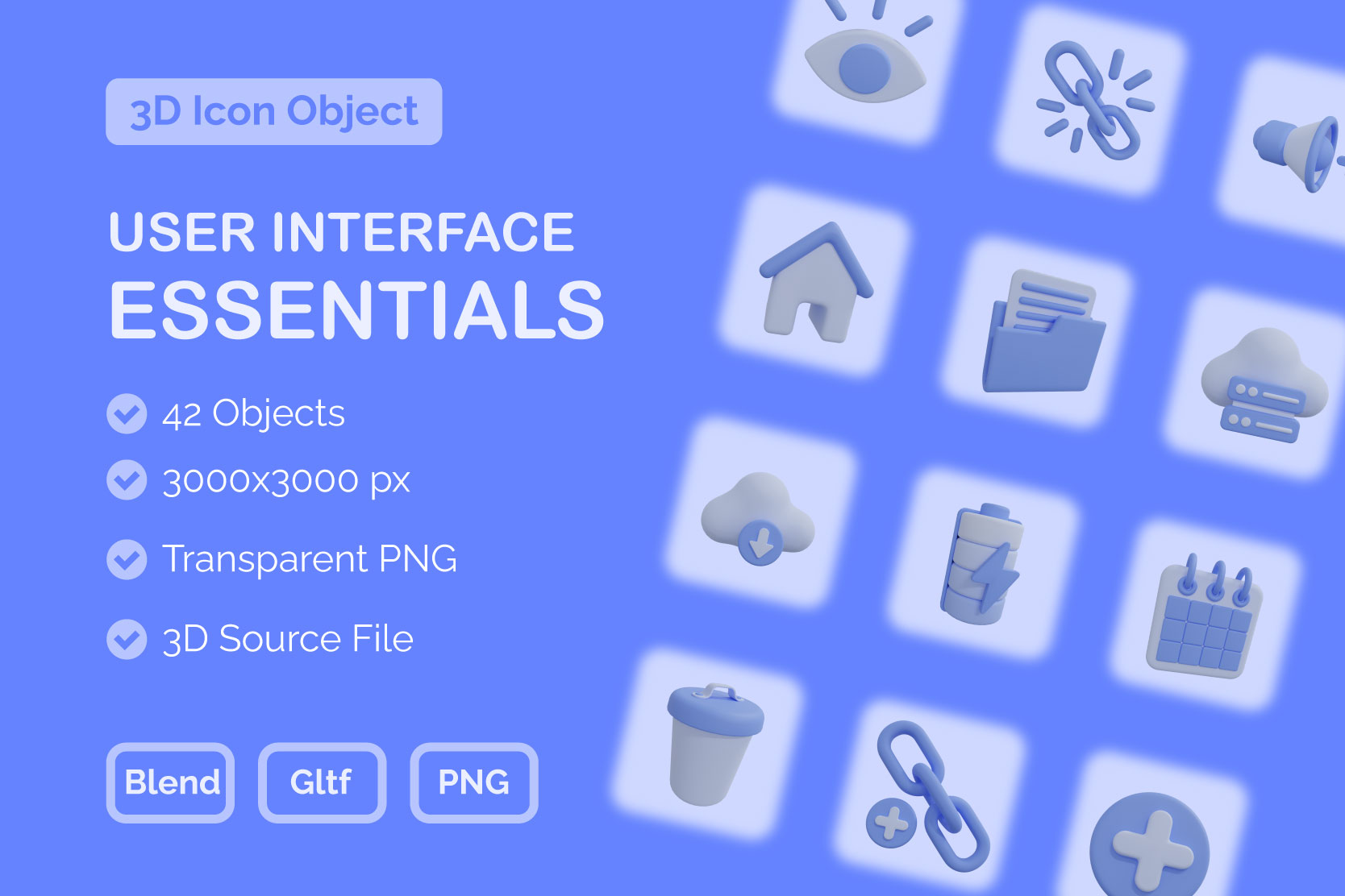 Free Essentials 3D Icon Pack - 42 Free Download User Interface 3D Icons ...