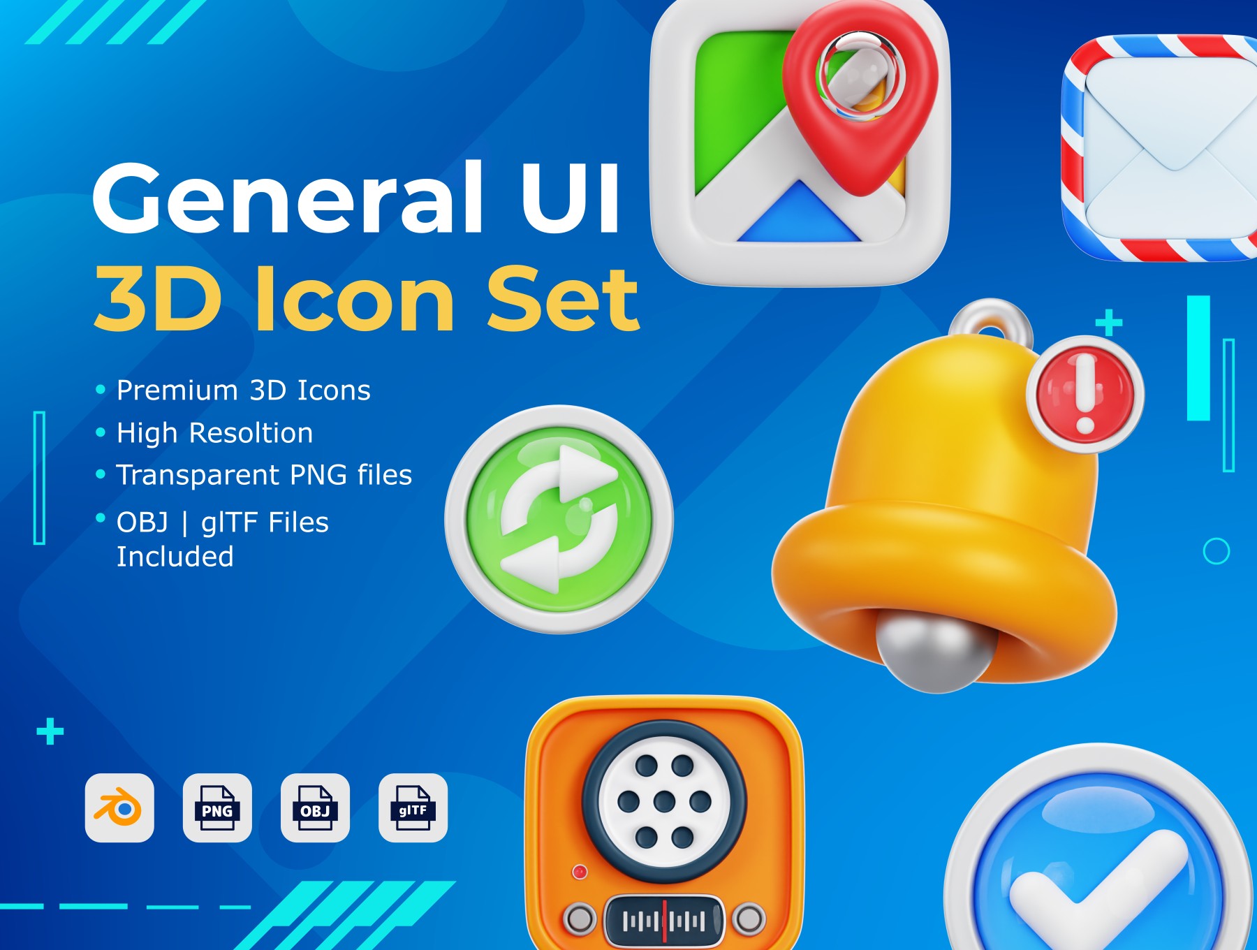 General UI 3D Icon Pack - 20 Free Download User Interface 3D Icons | IconScout