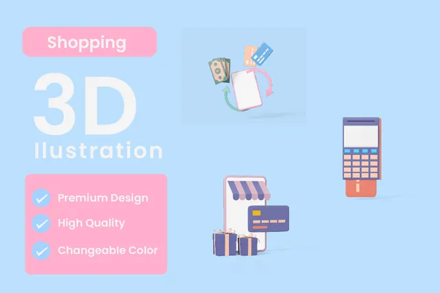 Free Ecommerce 3D Illustration pack from E-commerce & Shopping 3D Illustrations