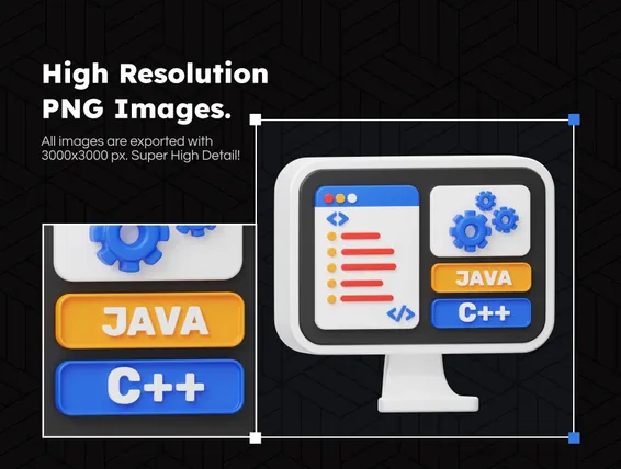 Programming 3D Illustration Pack - 15 Seo & Web 3D Illustrations | PNG ...