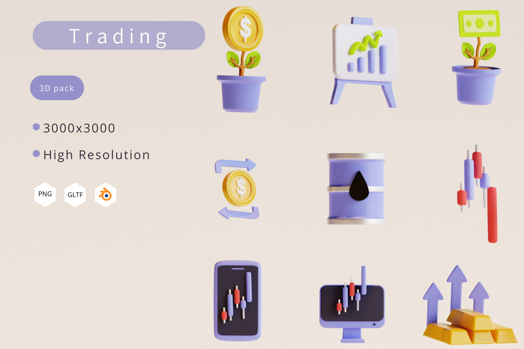 Trading 3D Icon Pack - 30 Free Download Business 3D Icons | IconScout
