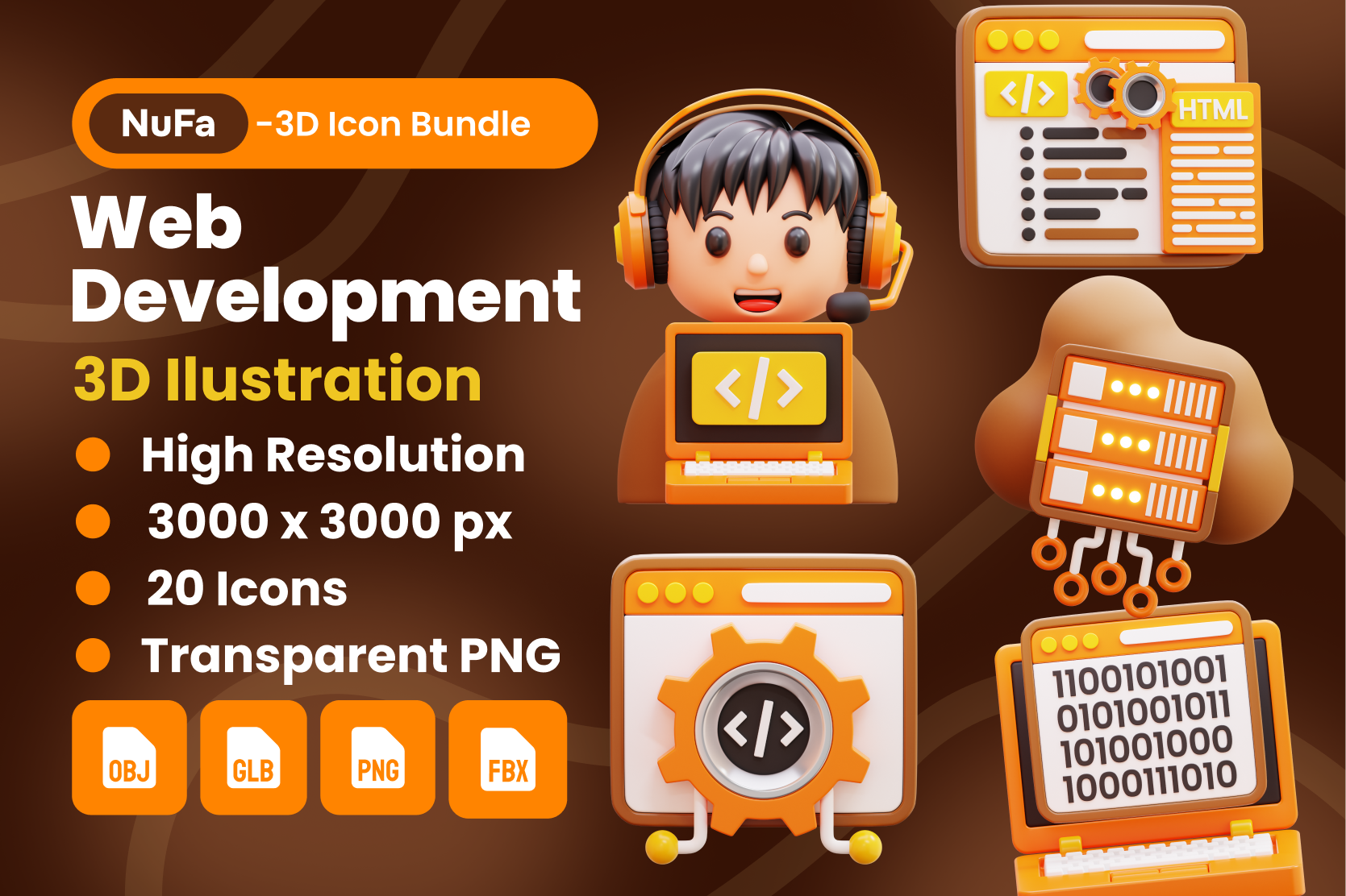 Web Development 3D Icon Pack - 20 Free Download Design & Development 3D ...