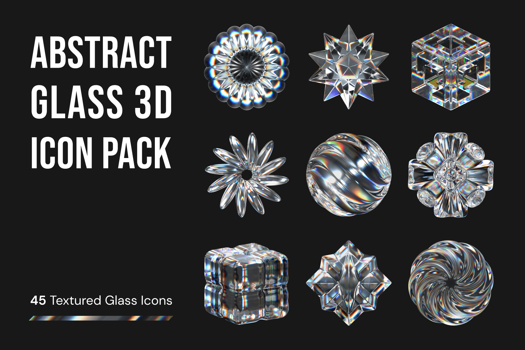 Premium Abstract Glass 3d Illustration Pack From Art And Abstract 3d Illustrations