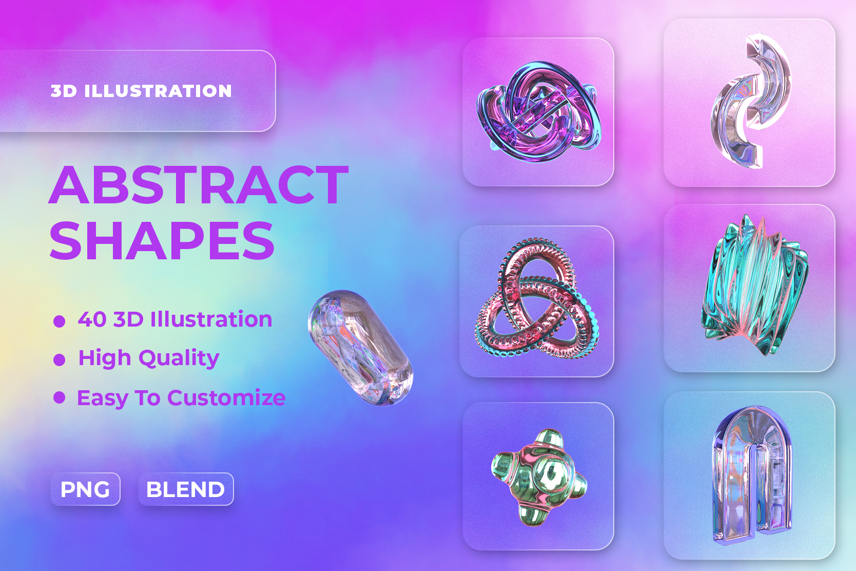 Premium Abstract Shapes 3d Illustration Pack From Art And Abstract 3d Illustrations