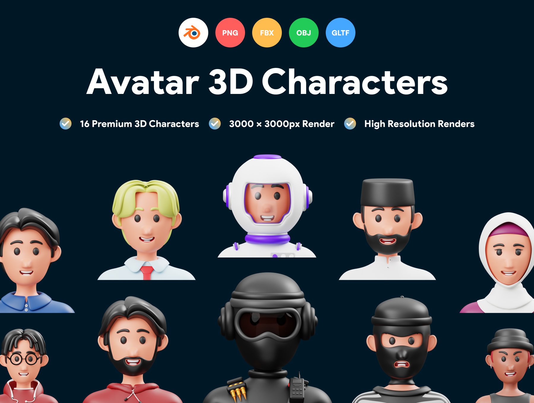 Avatar 3D Icon Pack - 16 Free Download People 3D Icons | IconScout