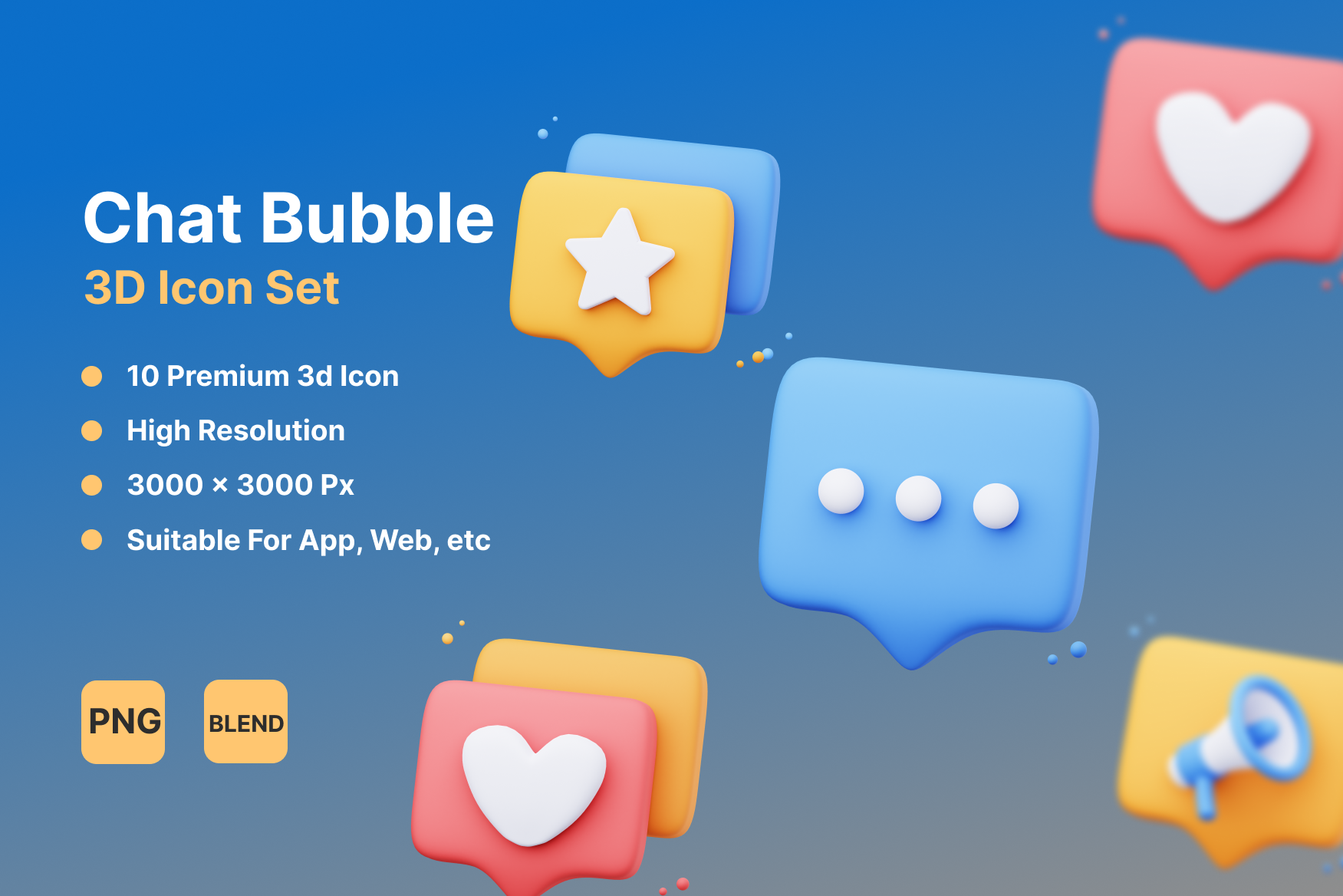 Premium Chat Bubble 3D Illustration pack from Network & Communication ...