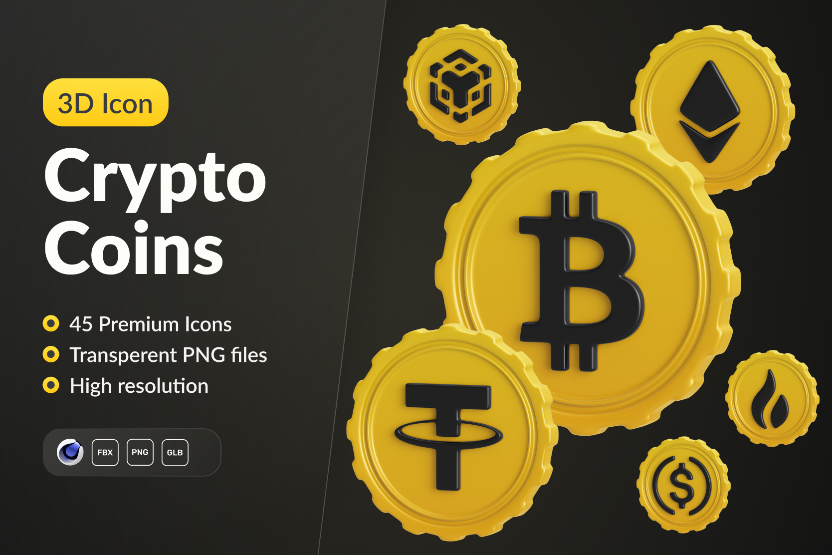 Crypto Coins 3D Icon Pack - 45 Free Download Science & Technology 3D Icons | IconScout