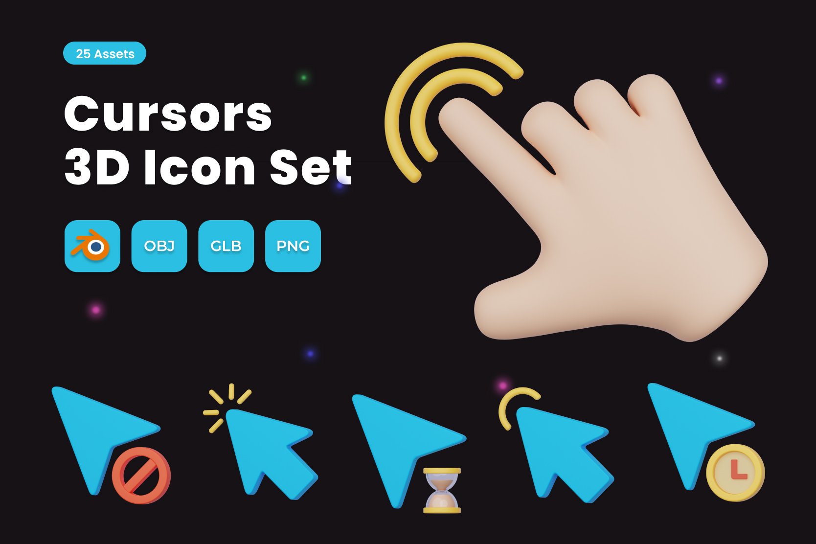 Cursor 3D Icon Pack - 25 Free Download Sign & Symbols 3D Icons | IconScout