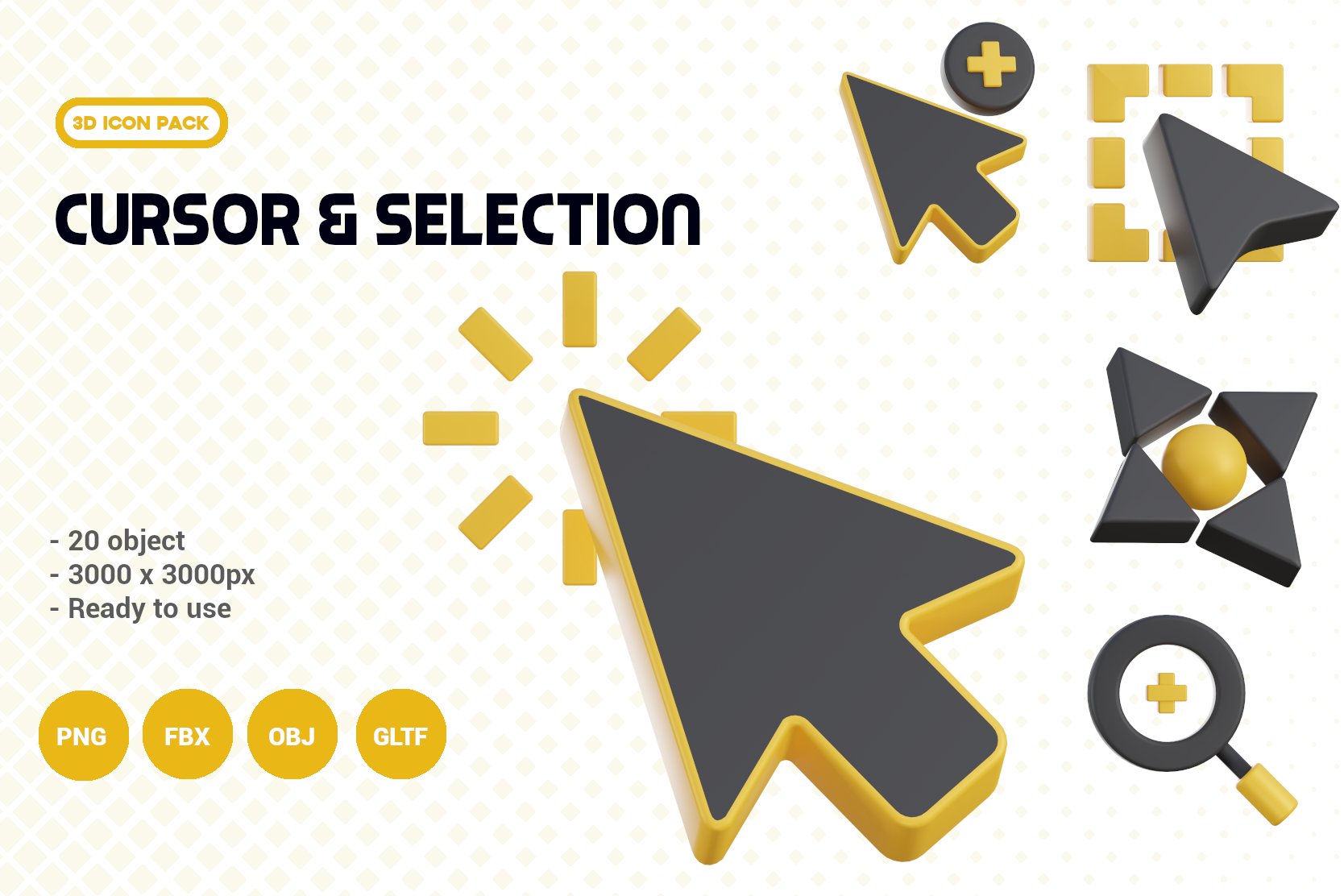 Cursor And Selection 3d Icon Pack 20 Free Download Sign And Symbols 3d Icons Iconscout