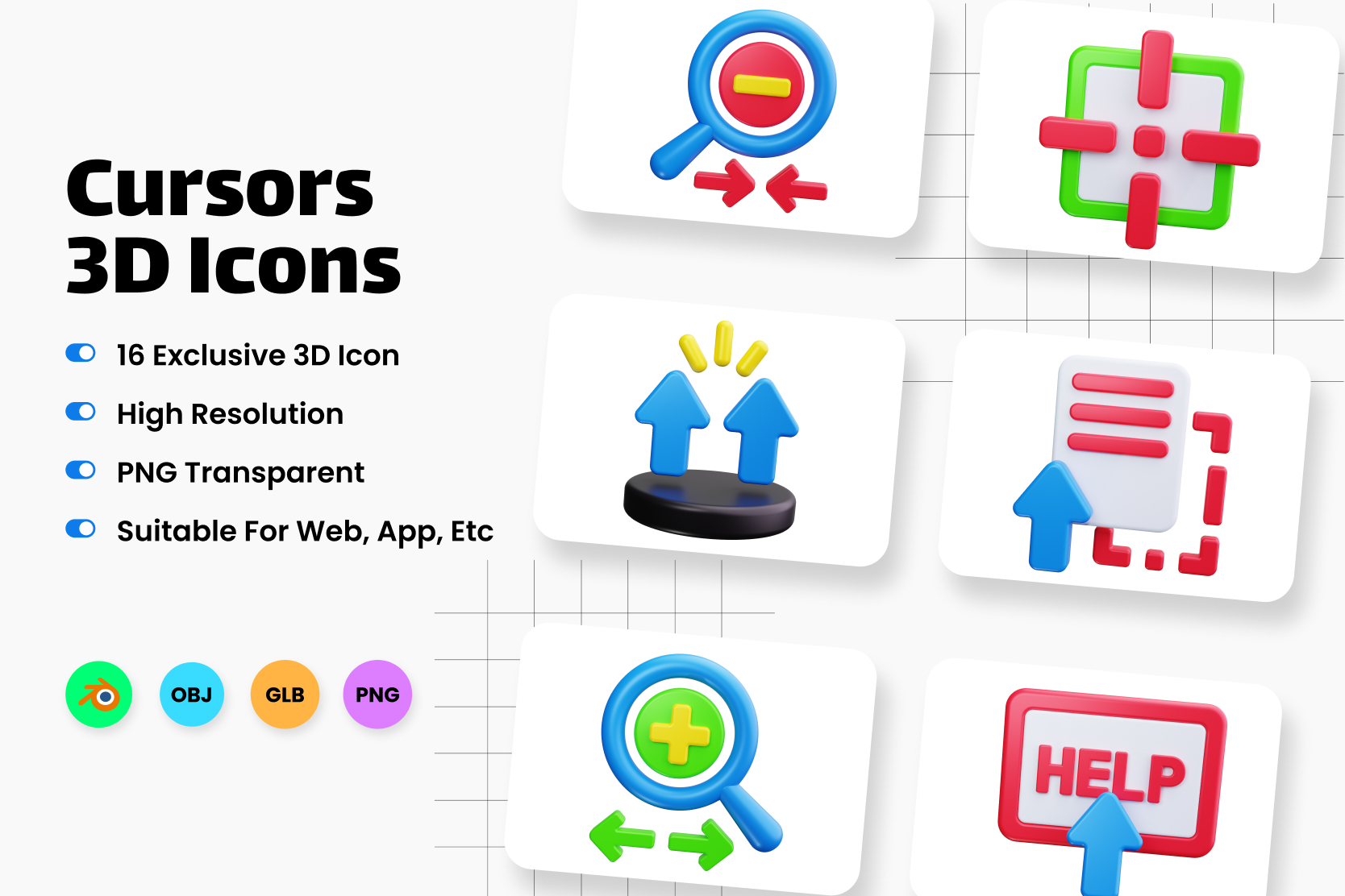 Cursors 3D Icon Pack - 16 Free Download User Interface 3D Icons | IconScout