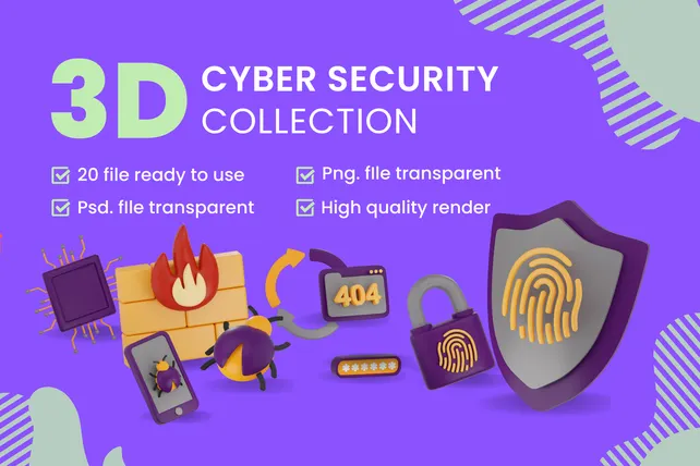 Premium Cyber Security 3D Illustration pack from Crime & Security 3D ... Premium Cyber Security 3D Illustration pack from Crime & Security 3D ...
