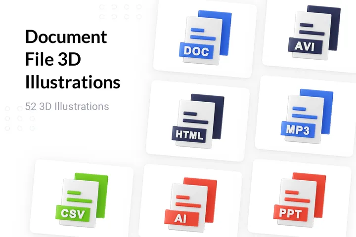 4985 Files & Folders 3D Illustrations - Free Download in PNG, BLEND ...