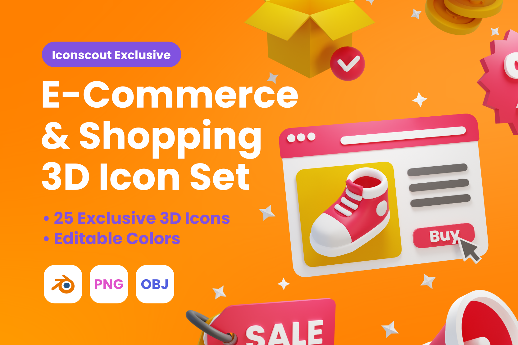 E-Commerce And Shopping 3D Illustration Pack - 25 Free Download E-commerce & Shopping 3D ...