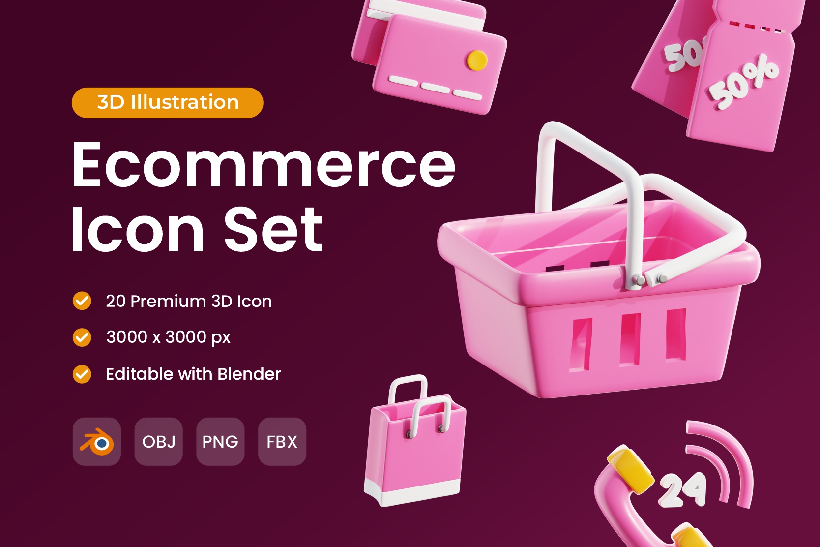 Ecommerce 3D Icon Pack - 20 Free Download E-commerce & Shopping 3D Icons | IconScout