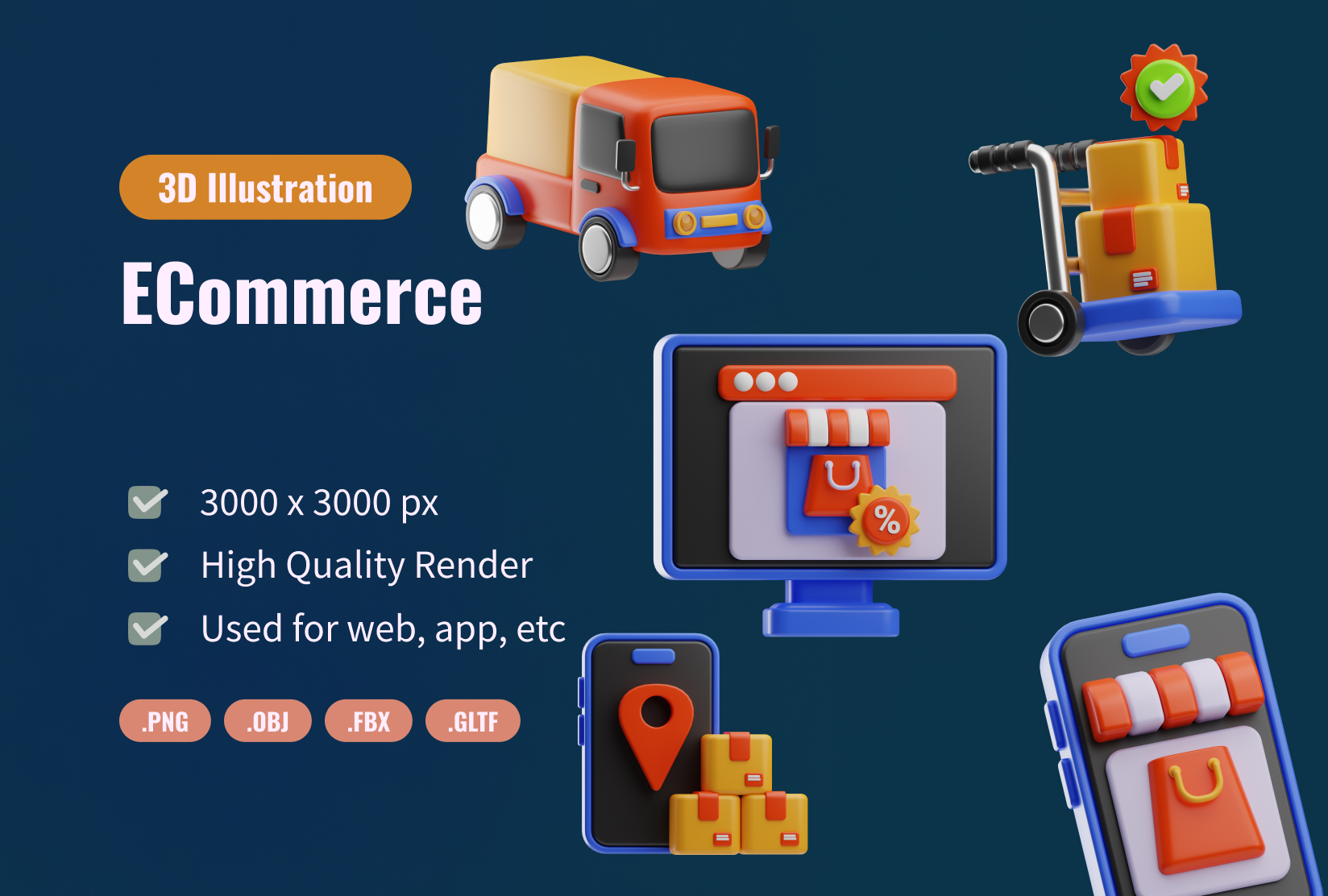 ECommerce 3D Icon Pack - 20 Free Download E-commerce & Shopping 3D Icons | IconScout
