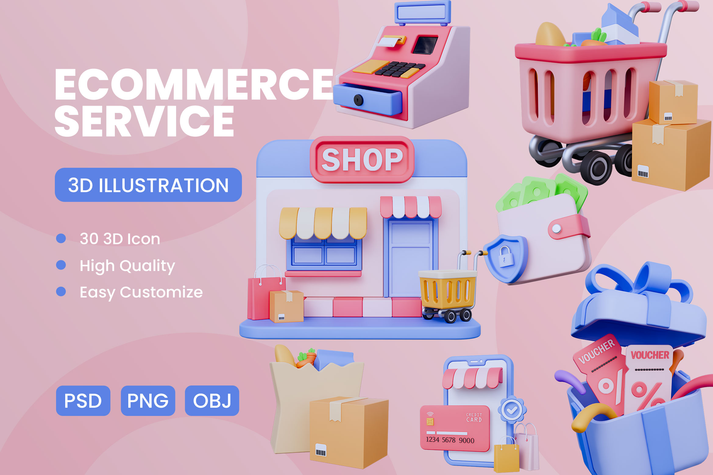 Ecommerce 3D Icon Pack - 30 Free Download E-commerce & Shopping 3D Icons | IconScout