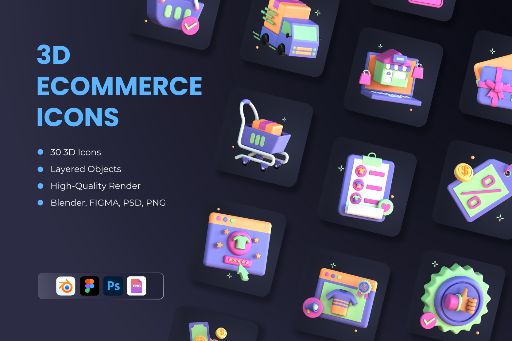 Ecommerce 3D Icon Pack - 30 Free Download E-commerce & Shopping 3D Icons | IconScout