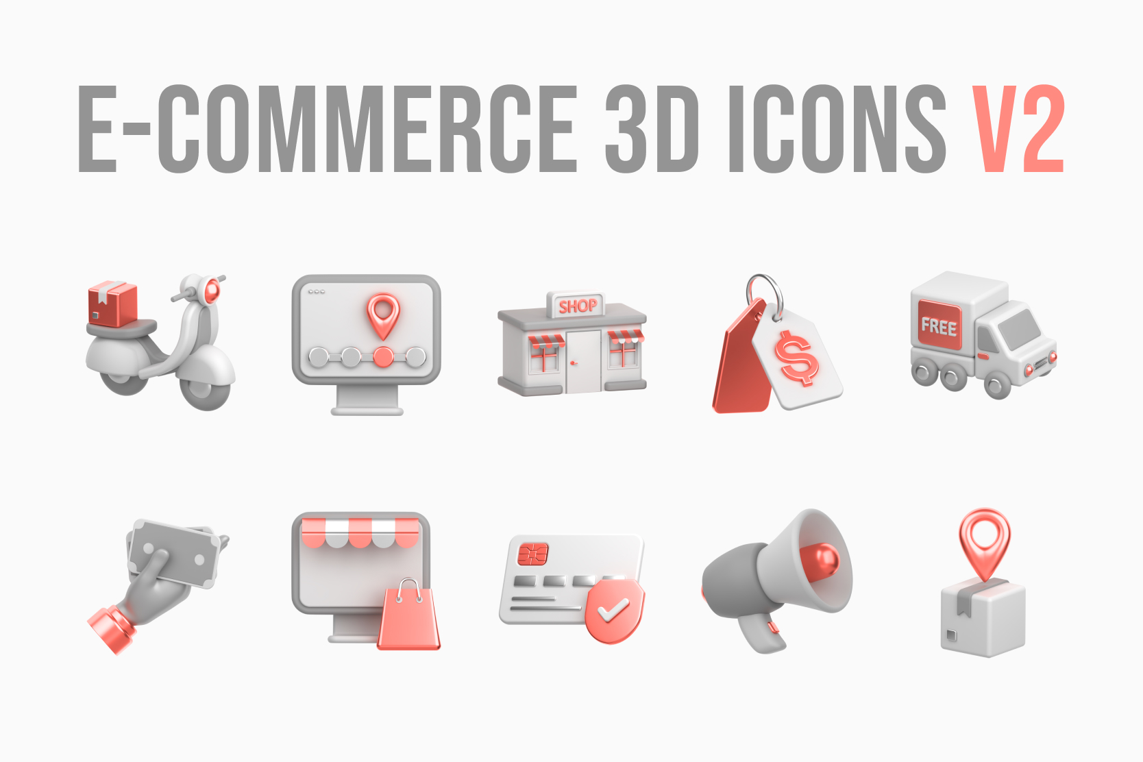 Ecommerce & Shopping 3D Icon Pack - 46 Free Download E-commerce & Shopping 3D Icons | IconScout