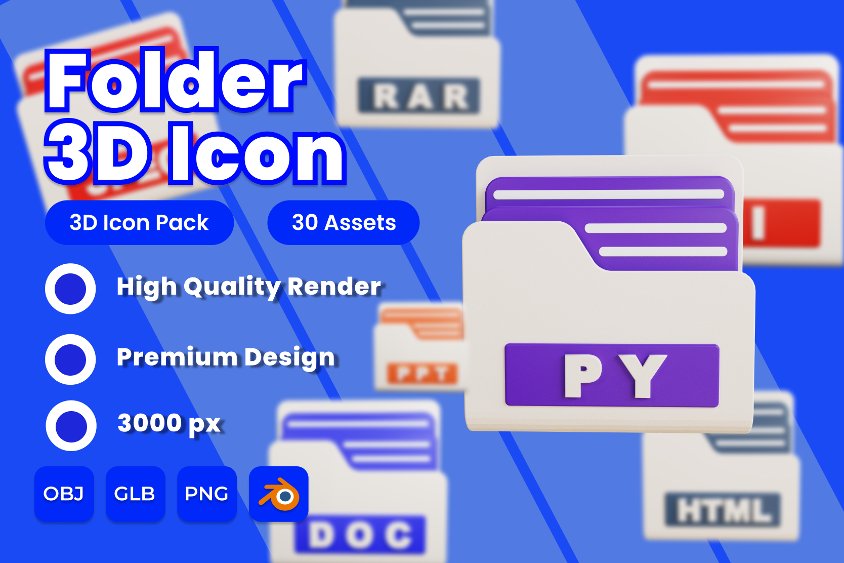 Folder 3D Icon Pack - 30 Free Download Files & Folders 3D Icons | IconScout
