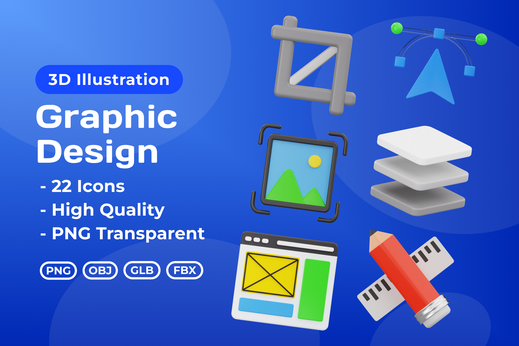 Graphic Design 3D Icon Pack - 22 Free Download Design & Development 3D ...