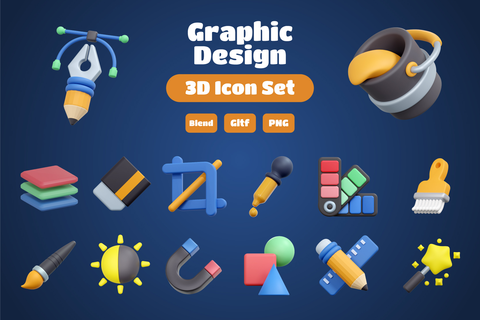 Graphic Design 3D Icon Pack - 22 Free Download Design & Development 3D ...