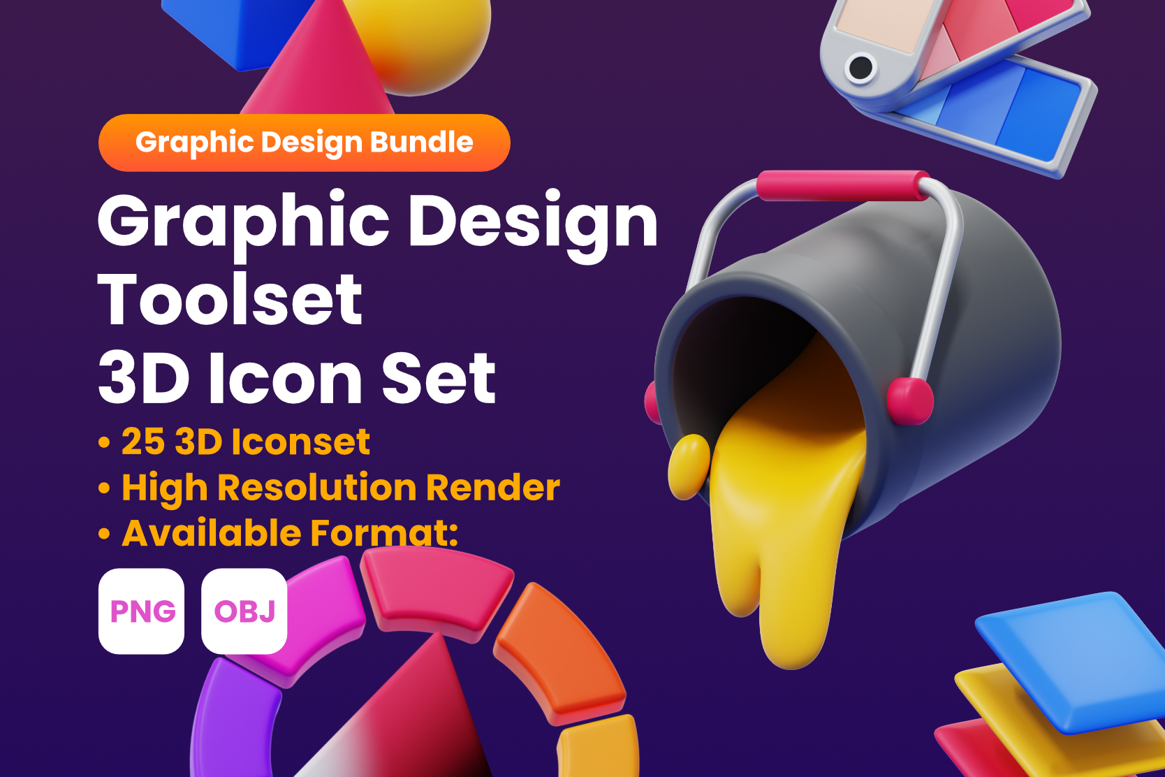 Premium Graphic Designer Toolset 3D Illustration pack from Design & Development 3D Illustrations