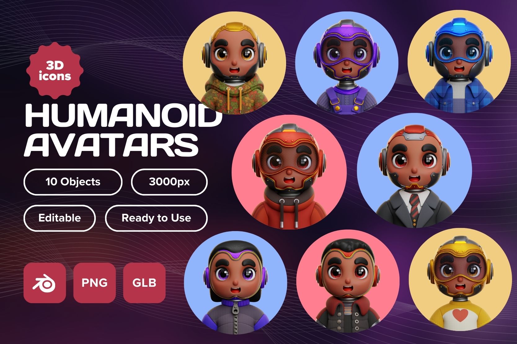 Premium Humanoid Avatars 3d Illustration Pack From People 3d Illustrations