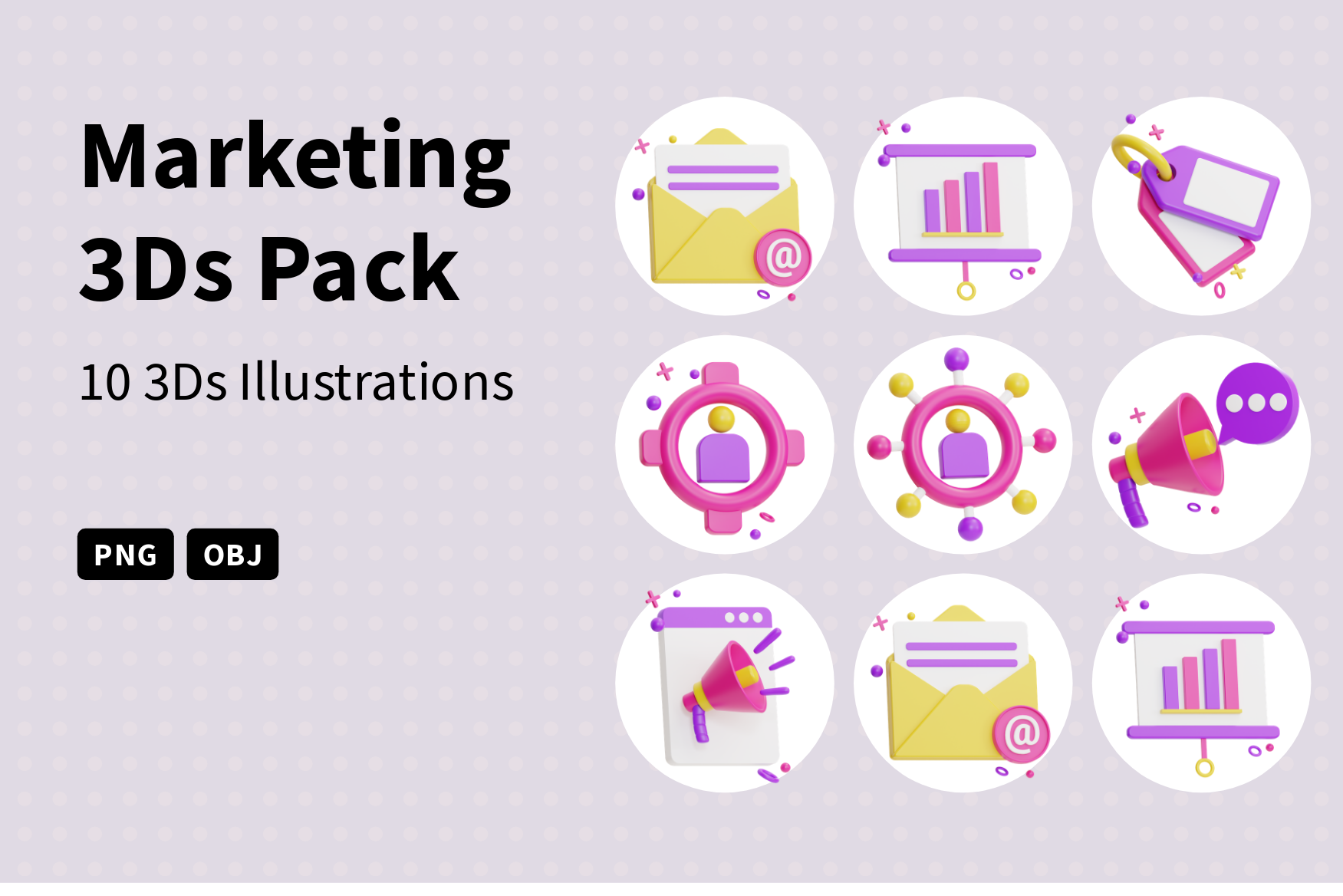 Premium Marketing 3d Illustration Pack From Business 3d Illustrations