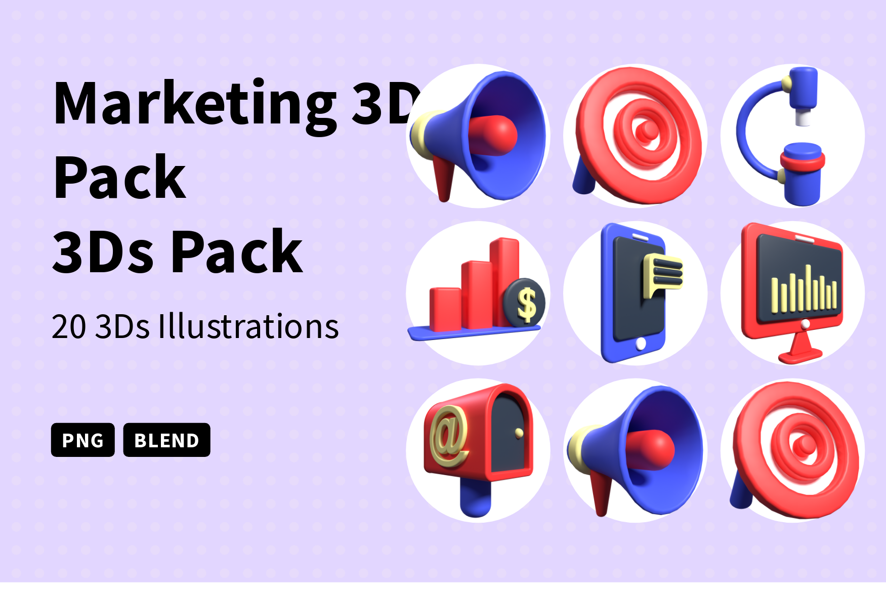 Premium Marketing 3d Illustration Pack From Business 3d Illustrations