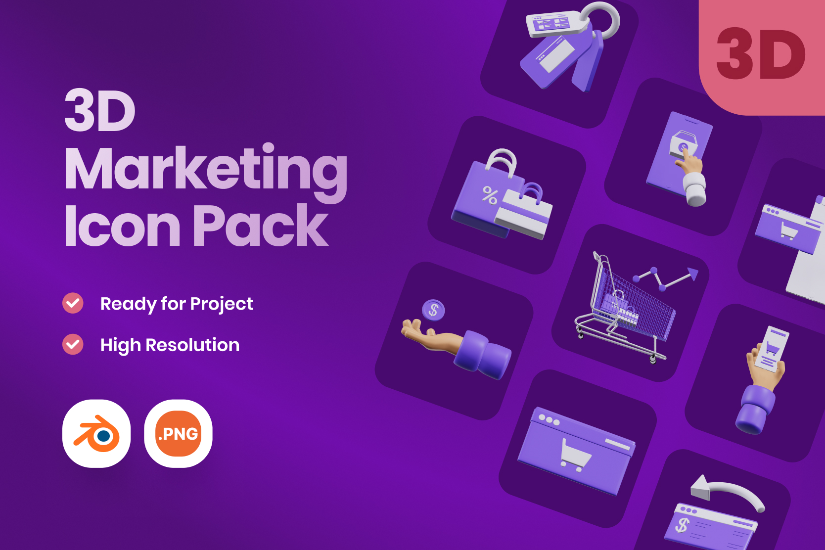 Premium Marketing 3d Illustration Pack From E Commerce And Shopping 3d