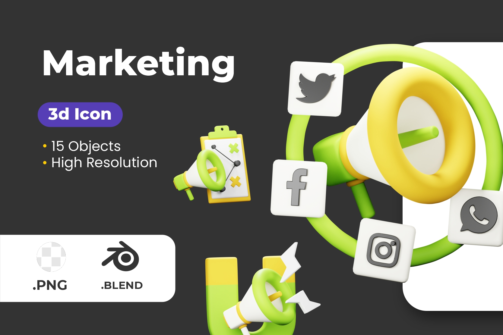 Premium Marketing 3d Illustration Pack From Business 3d Illustrations