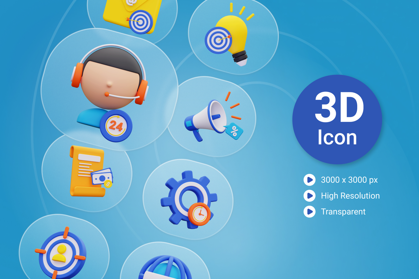 Premium Marketing 3d Illustration Pack From Business 3d Illustrations