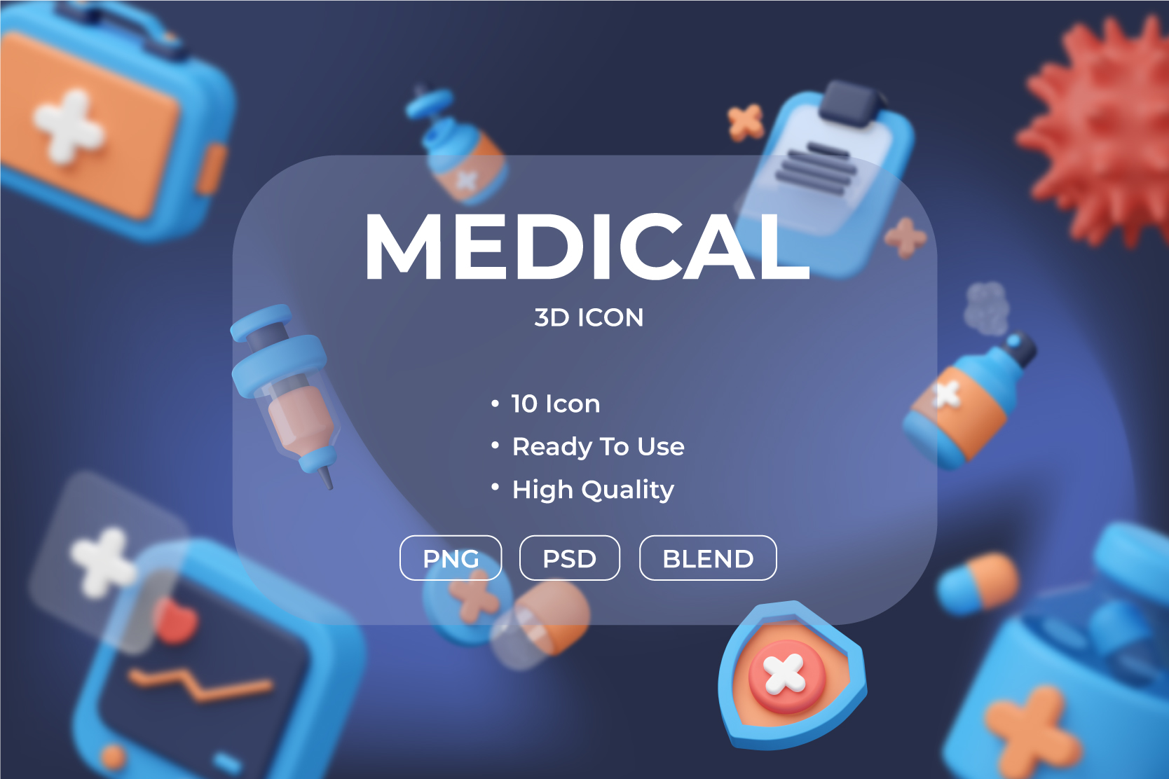 Medical 3D Icon Pack - 10 Free Download Healthcare & Medical 3D Icons ...