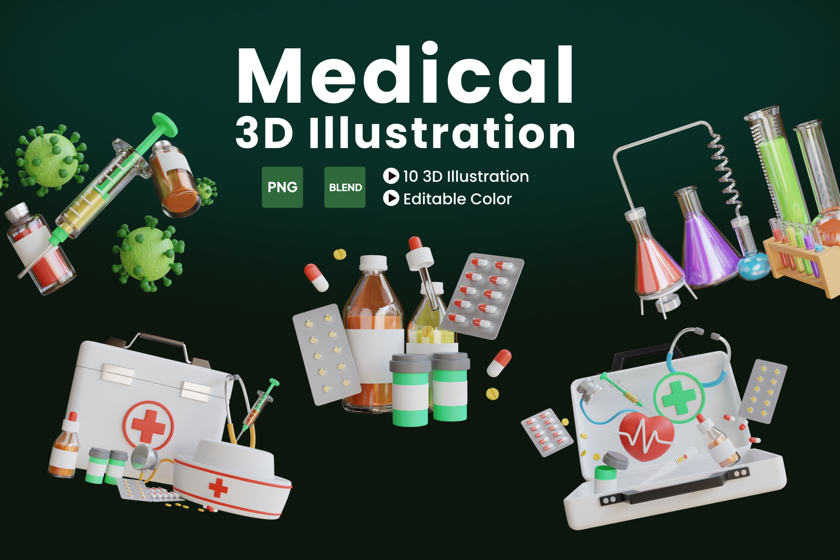 Medical 3D Icon Pack - 10 Free Download Healthcare & Medical 3D Icons ...