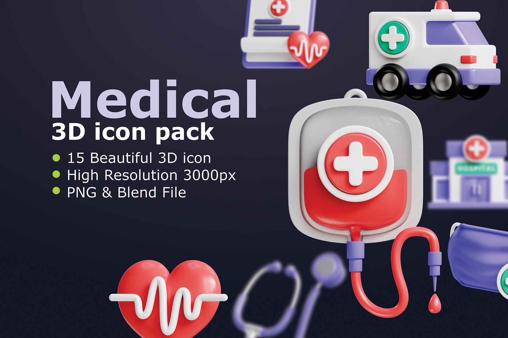 Premium Medical 3D Illustration pack from Healthcare & Medical 3D ...