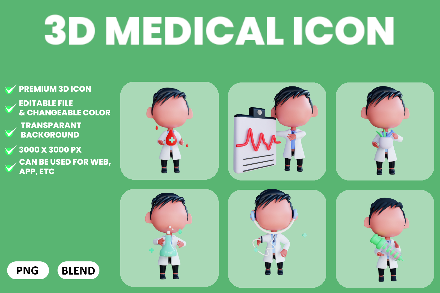 Premium Medical Male 3d Illustration Pack From Healthcare And Medical 3d Illustrations