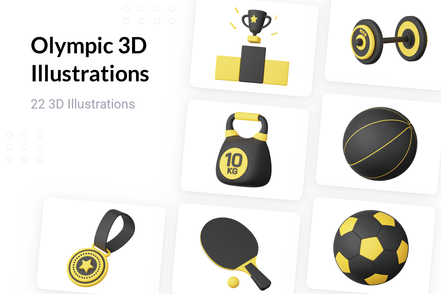 Olympic 3D Illustration Pack - 22 Free Download Sports & Games 3D ...