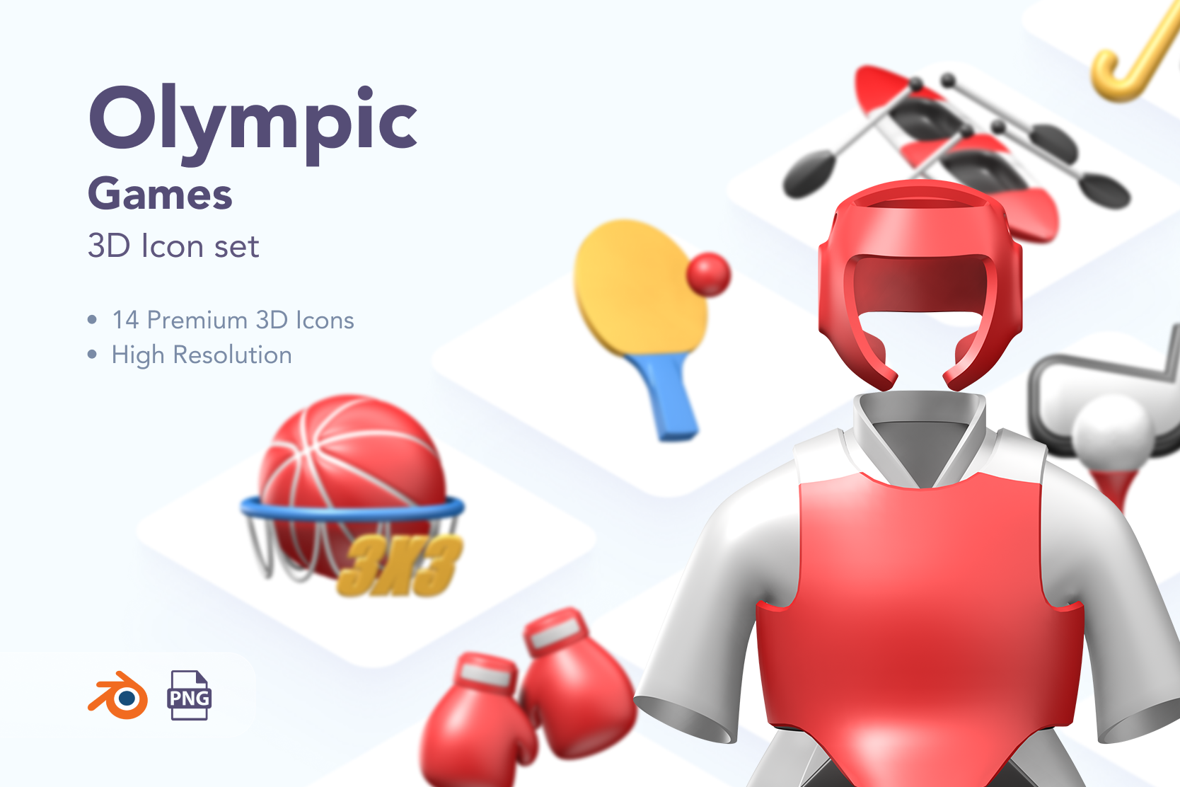 Olympic Games Vol. 1 3D Illustration Pack - 14 Free Download Sports ...