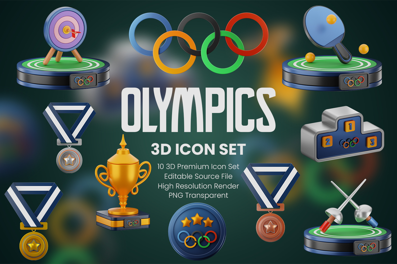 Olympics 3D Icon Pack - 10 Free Download Sports & Games 3D Icons ...