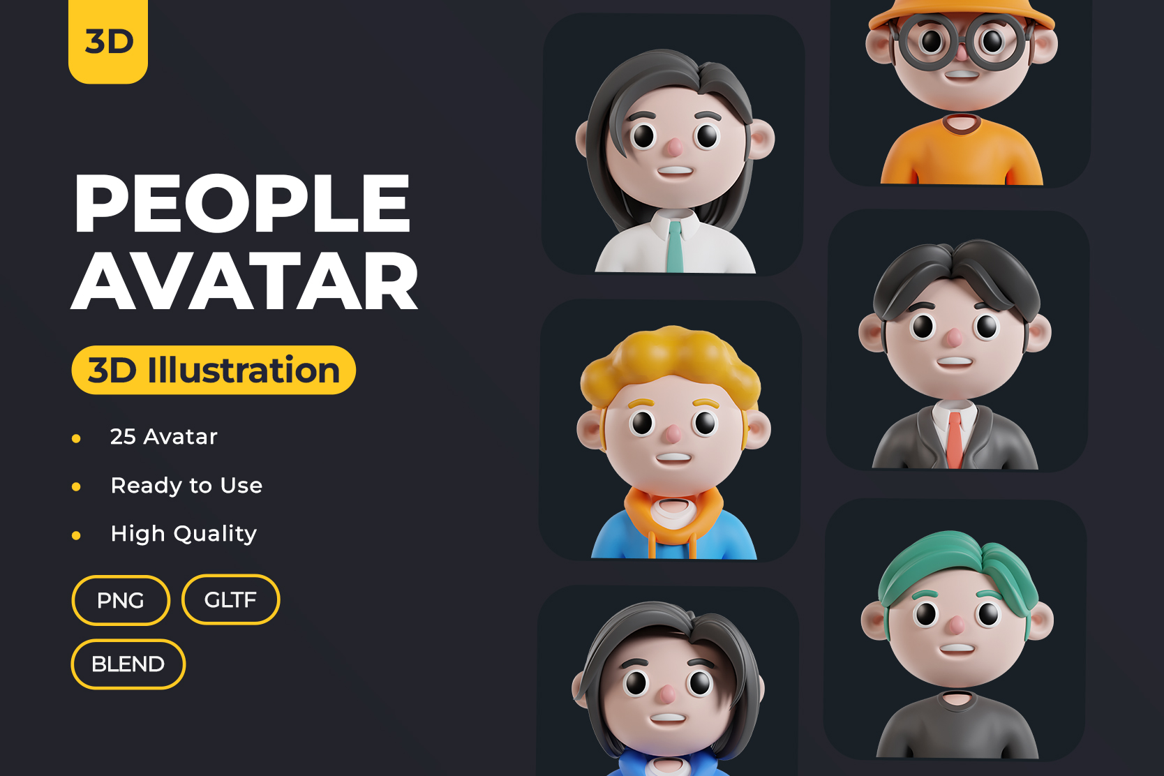 People Avatar 3d Icon Pack 25 Free Download People 3d Icons Iconscout 