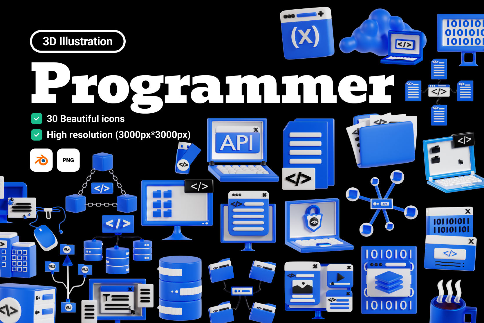 Programmer 3D Icon Pack - 30 Free Download Seo & Web 3D Icons | IconScout