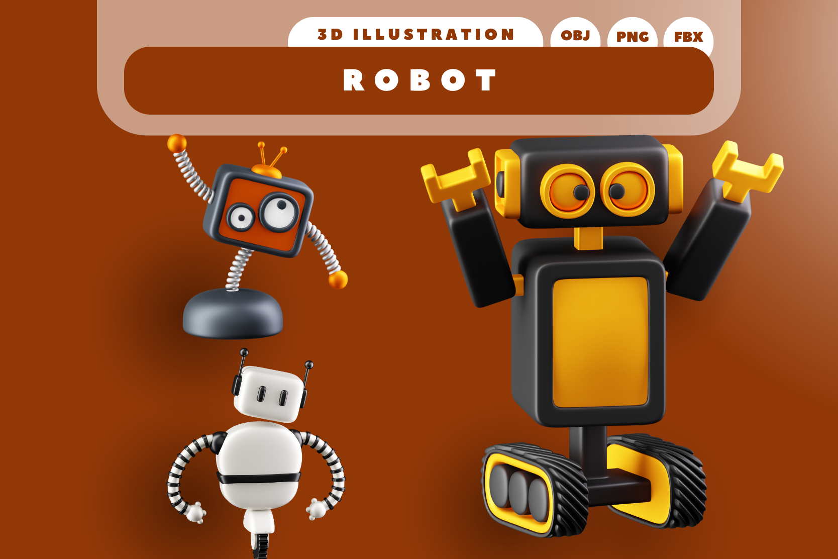 Robot 3D Icon Pack - 8 Free Download Science & Technology 3D Icons ...