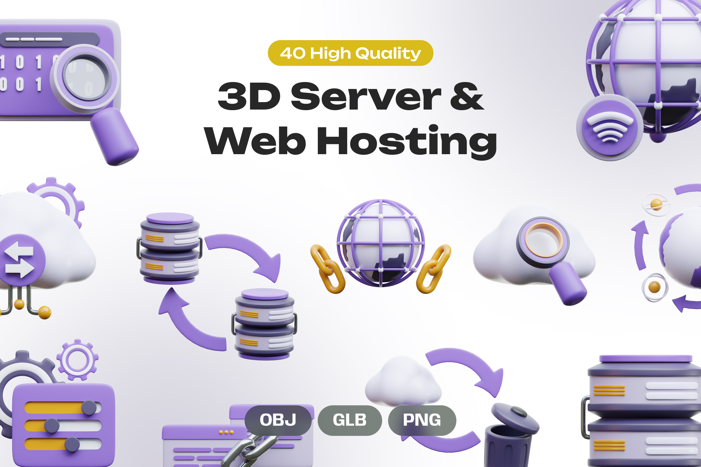Server & Web Hosting 3D Icon Pack - 20 Free Download Seo & Web 3D Icons ...