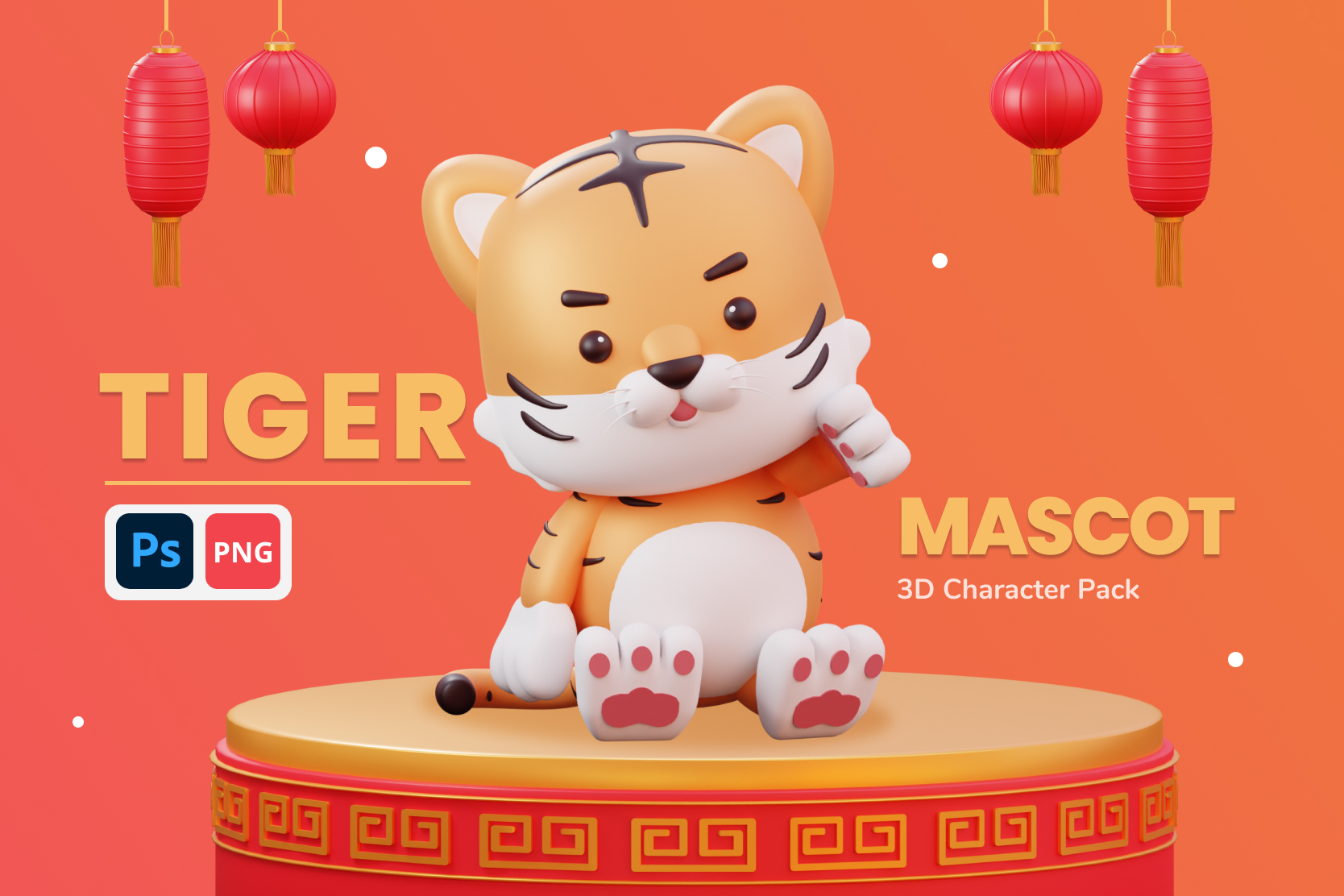 Tiger - Chinese New Year Mascot 3D Illustration Pack - 10 Free Download ...