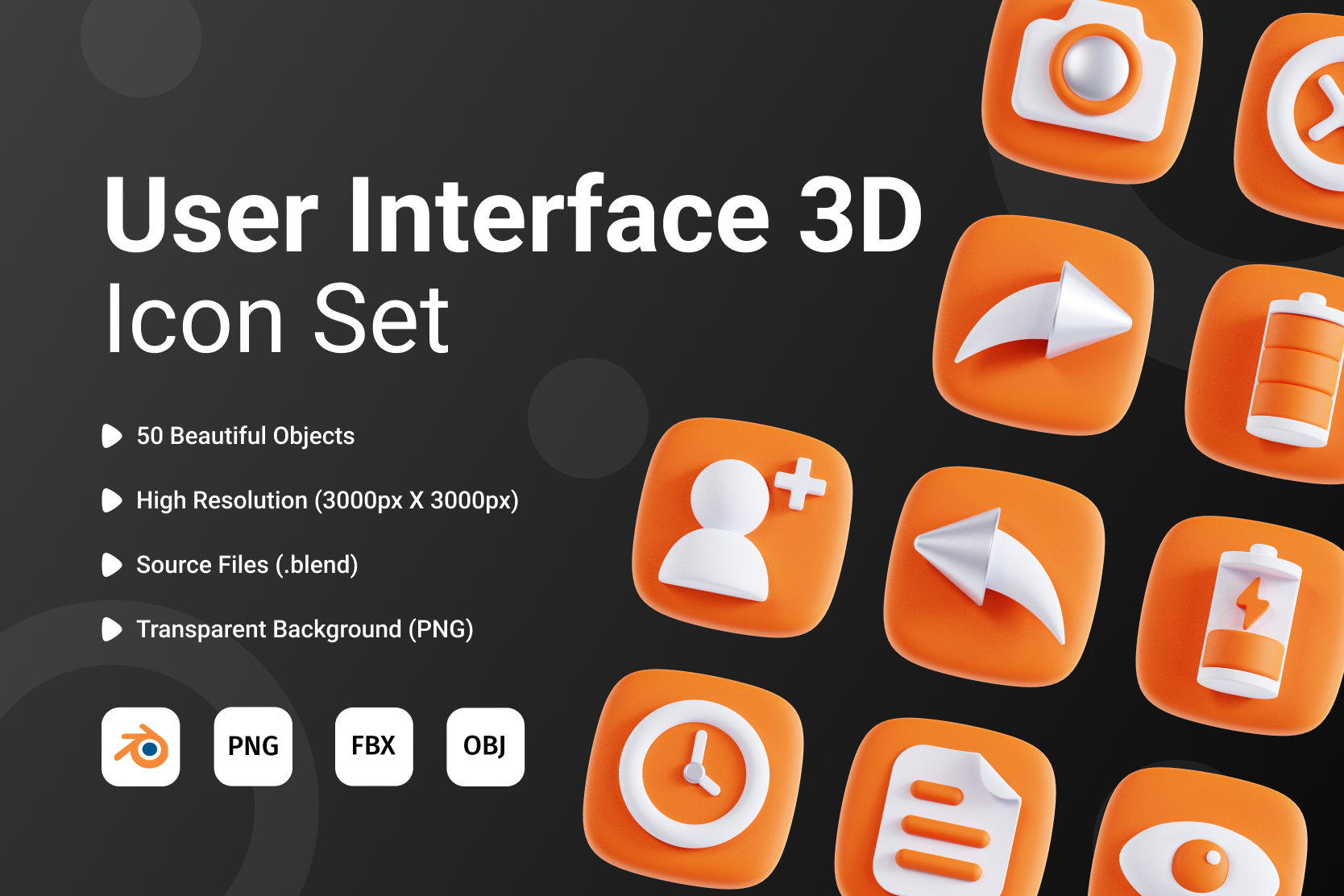 User Interface 3D Icon Pack - 50 Free Download User Interface 3D Icons ...