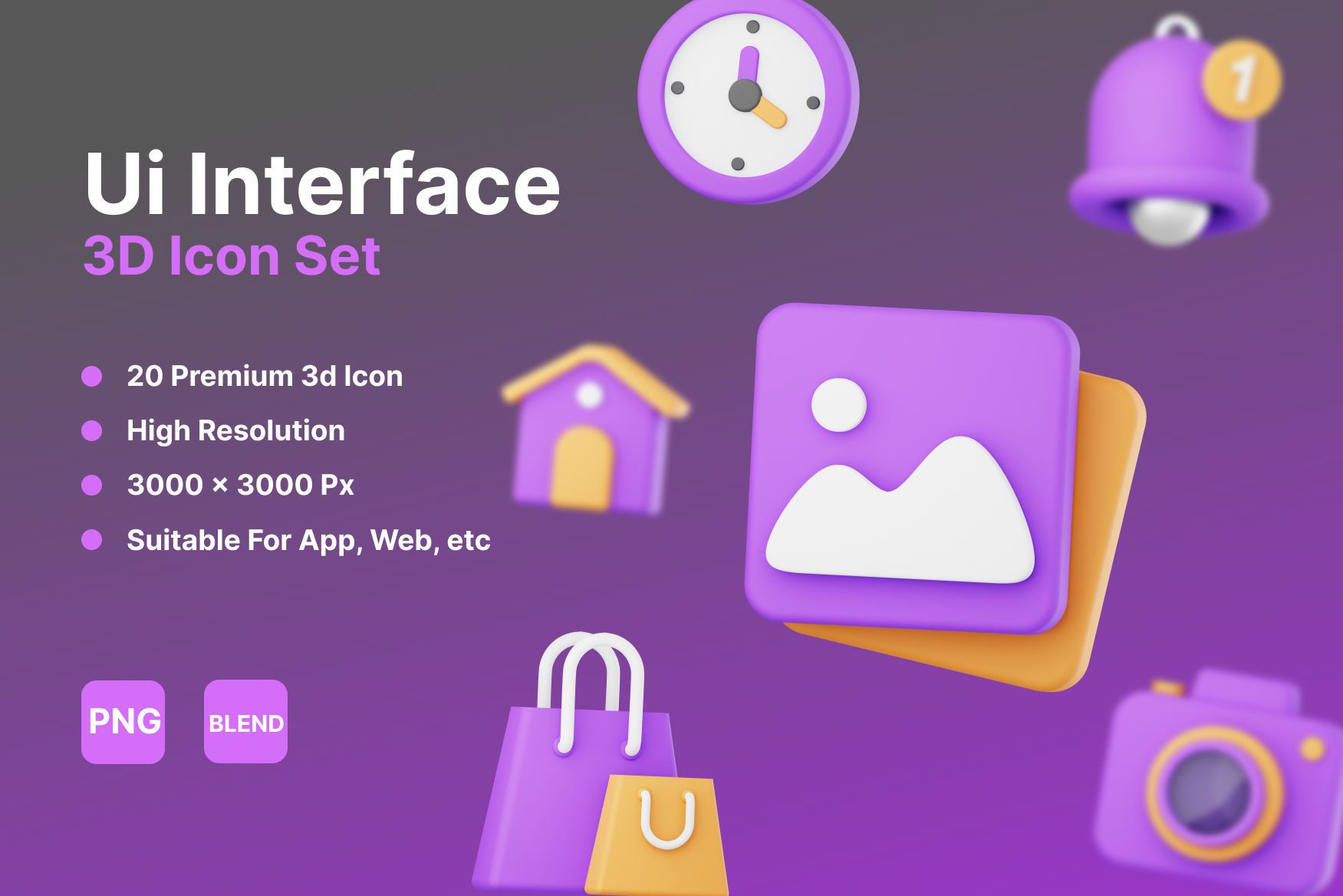User Interface 3D Icon Pack - 20 Free Download User Interface 3D Icons ...