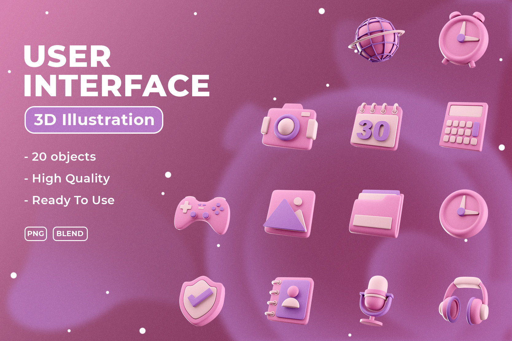 User Interface 3D Icon Pack - 20 Free Download User Interface 3D Icons ...